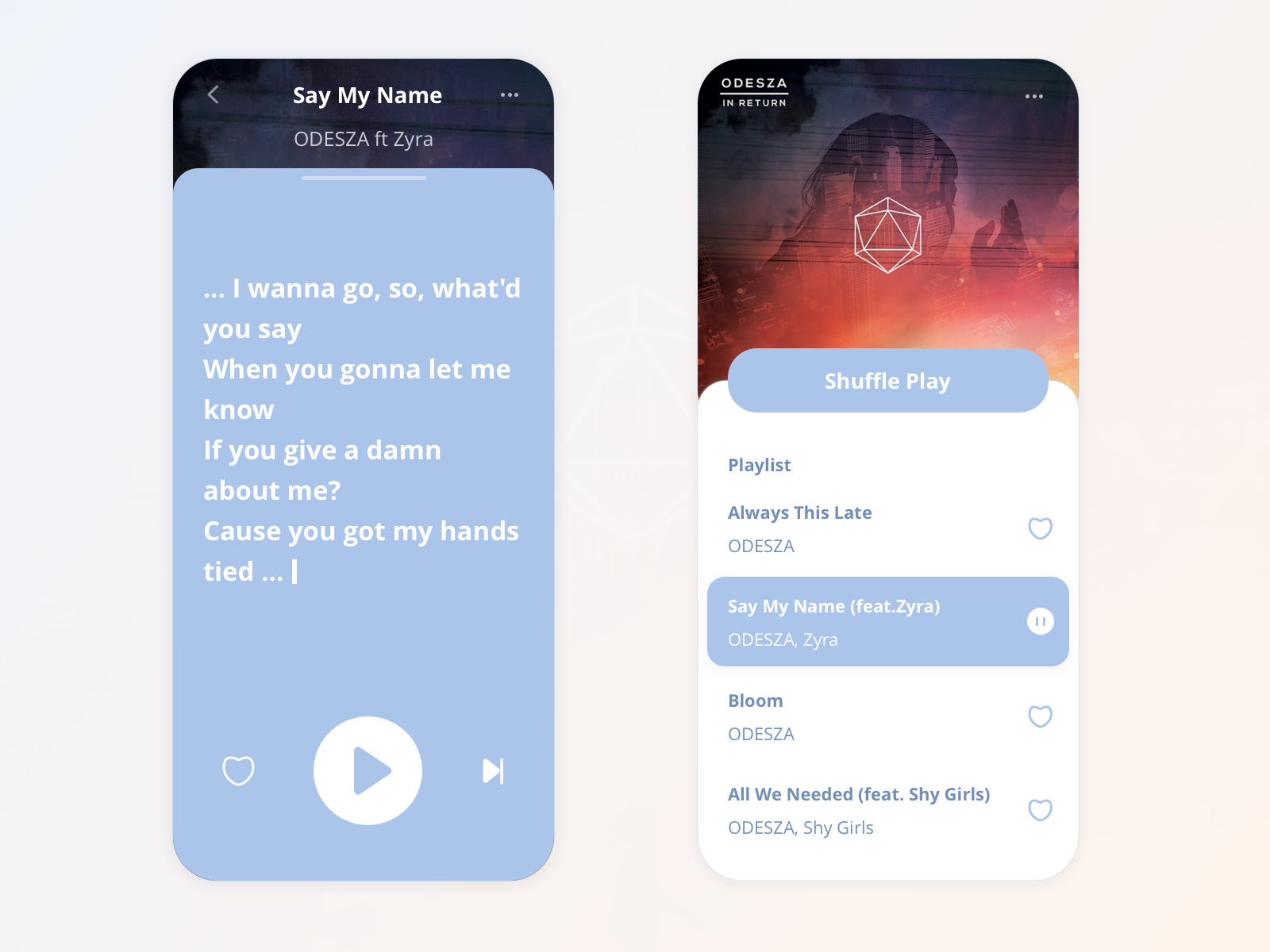 Daily UI: Music Player by Lu Huang on Dribbble