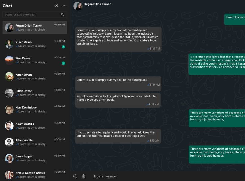 WhatsApp Chatting Page Design #DailyUI Day 13 by Sahil Verma on Dribbble