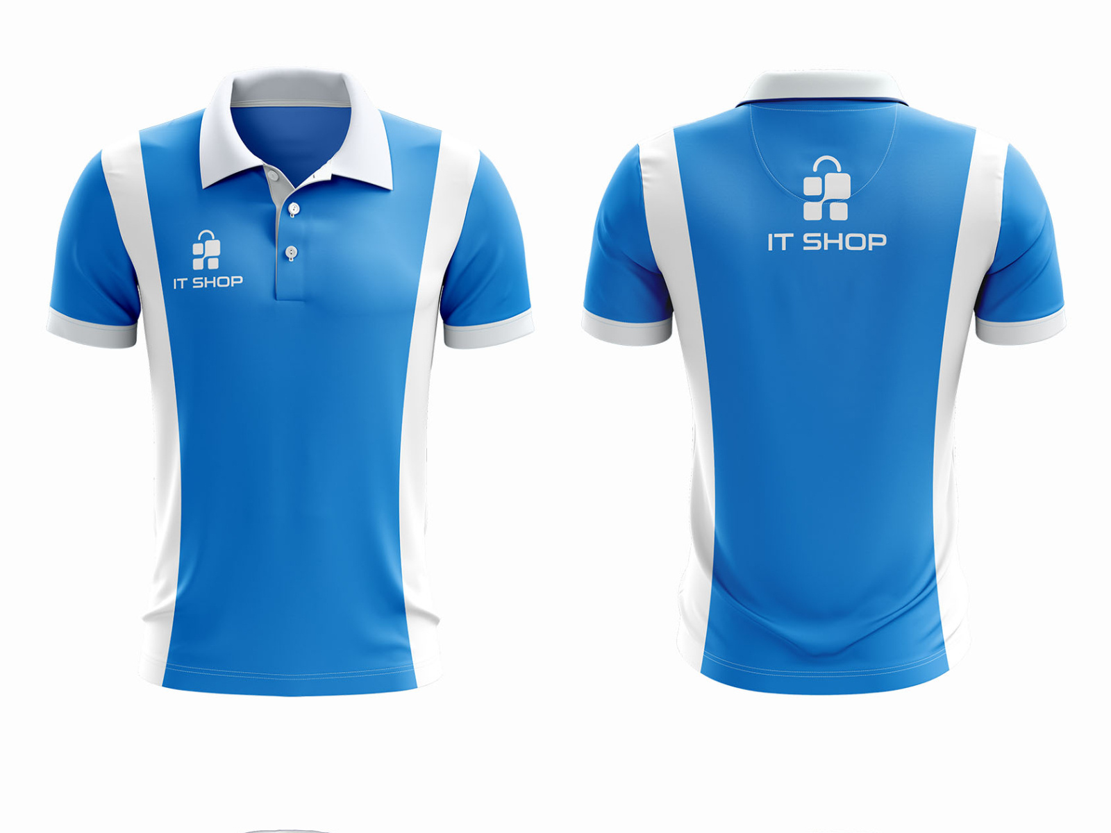 Poloshirt it shop blue-white by Bangtom family on Dribbble
