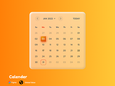 Creative Calender Designs 2022 | Templates by My Daily_UI Collection on ...
