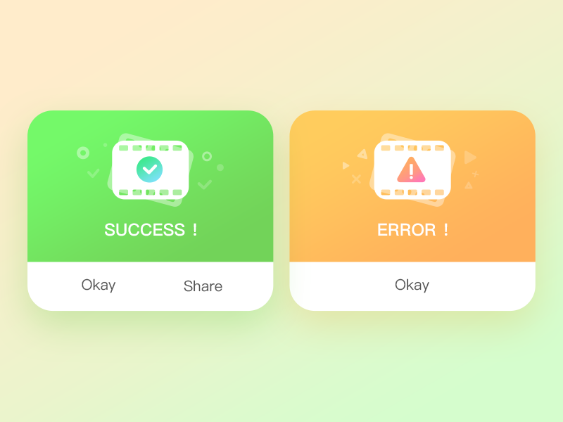 Success&Error by Joy.D on Dribbble