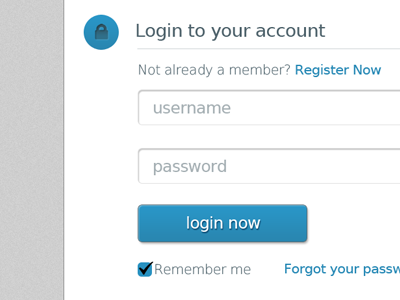 Login Box by Joe Rutland on Dribbble