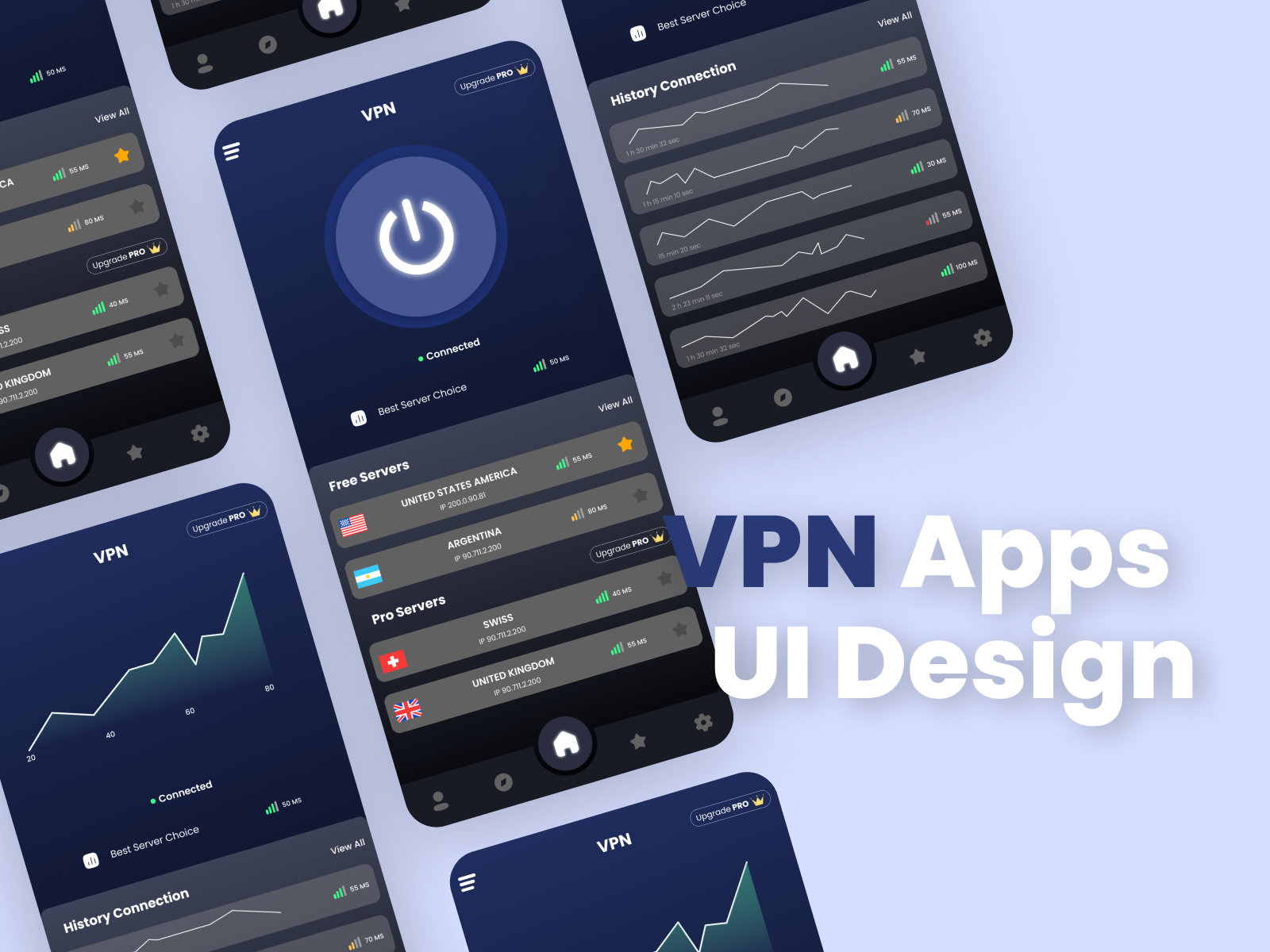 VPN Apps - UI Design Uplabs Challenge by Ian Frds on Dribbble