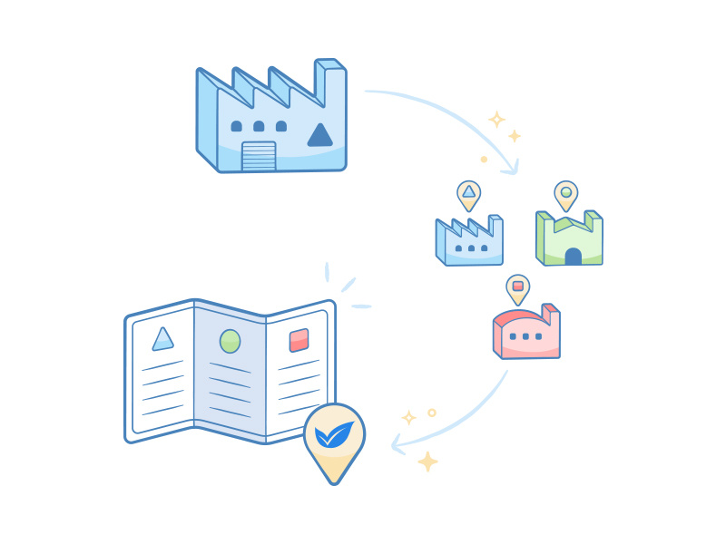 Factory map by Fe Sponchiado on Dribbble