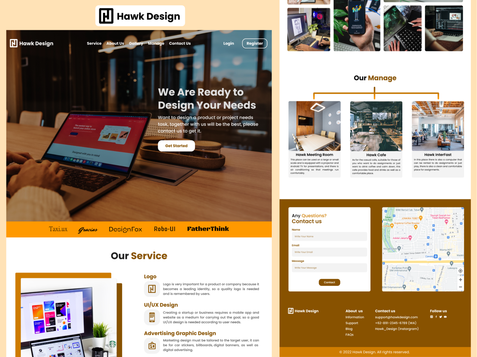 Hawk Design web by Nabiil Azzumar L on Dribbble