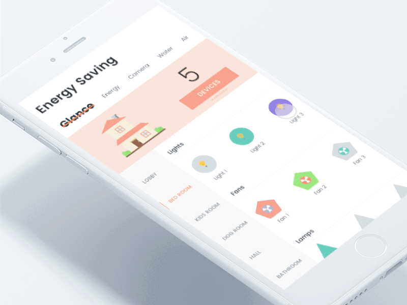 Energy saving app by Johny vino™ on Dribbble