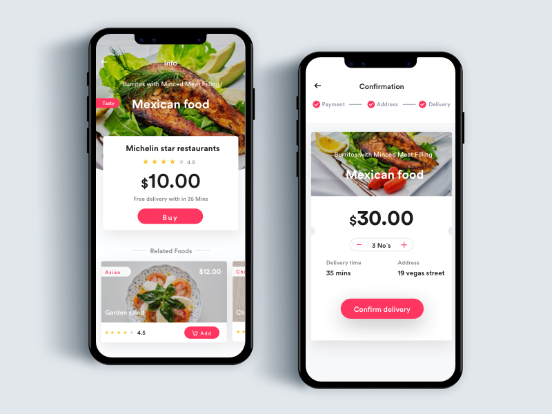 Order food flow by Johny vino™ on Dribbble
