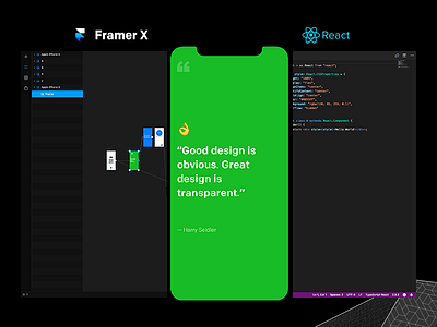 Design Quotes app [Framer X + React] by Johny vino™ on Dribbble
