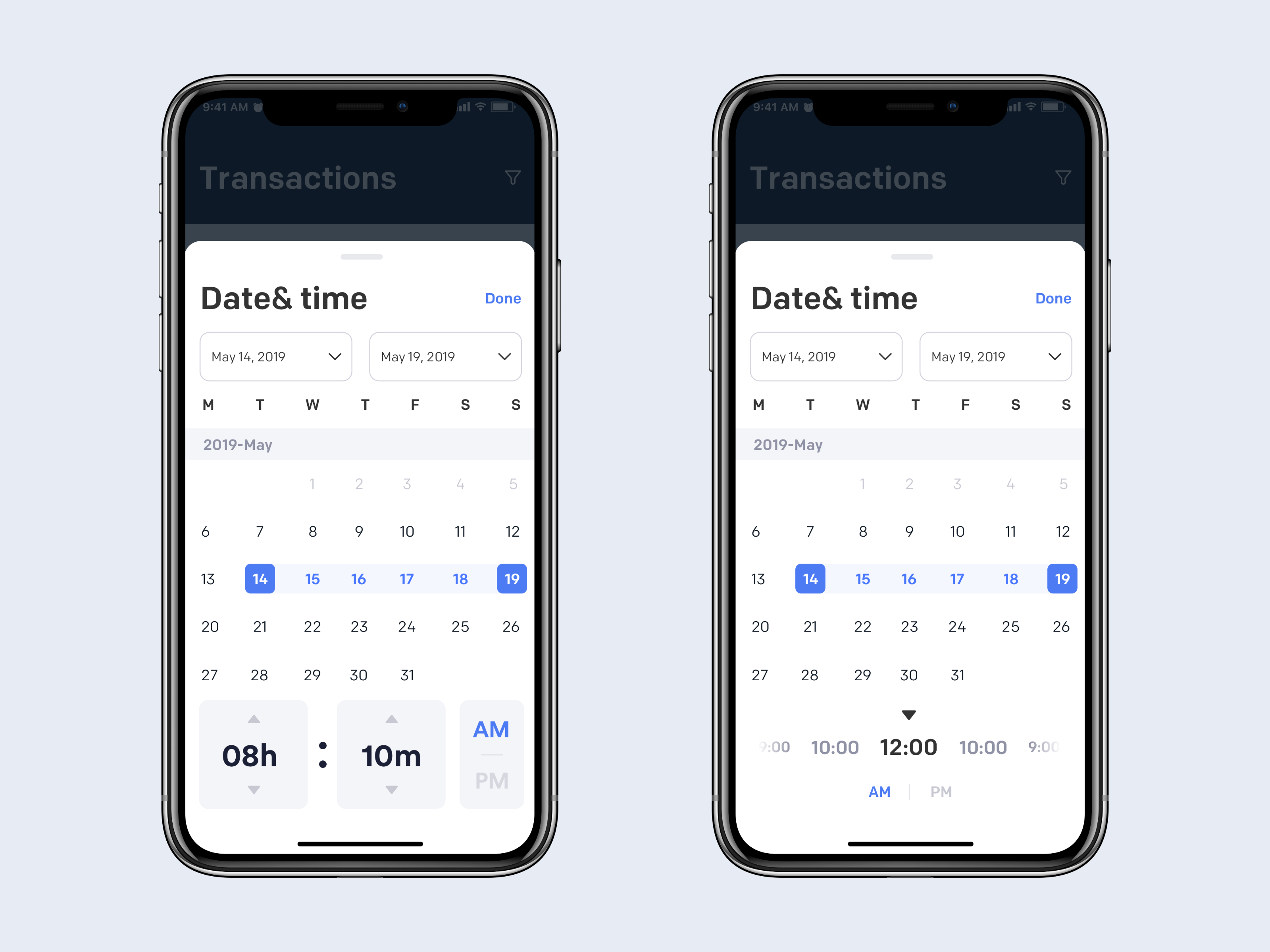 Date & Time Picker by Johny vino™ on Dribbble