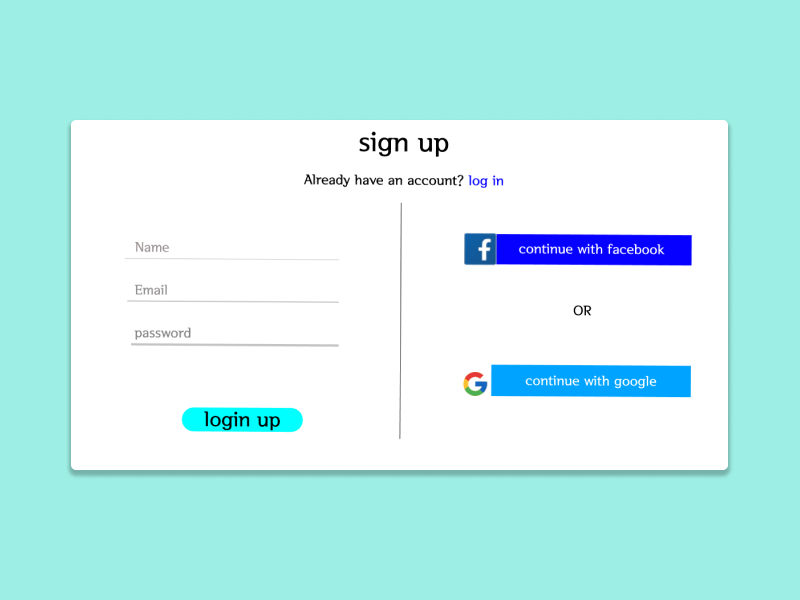 sign up form by ritu ui designier on Dribbble