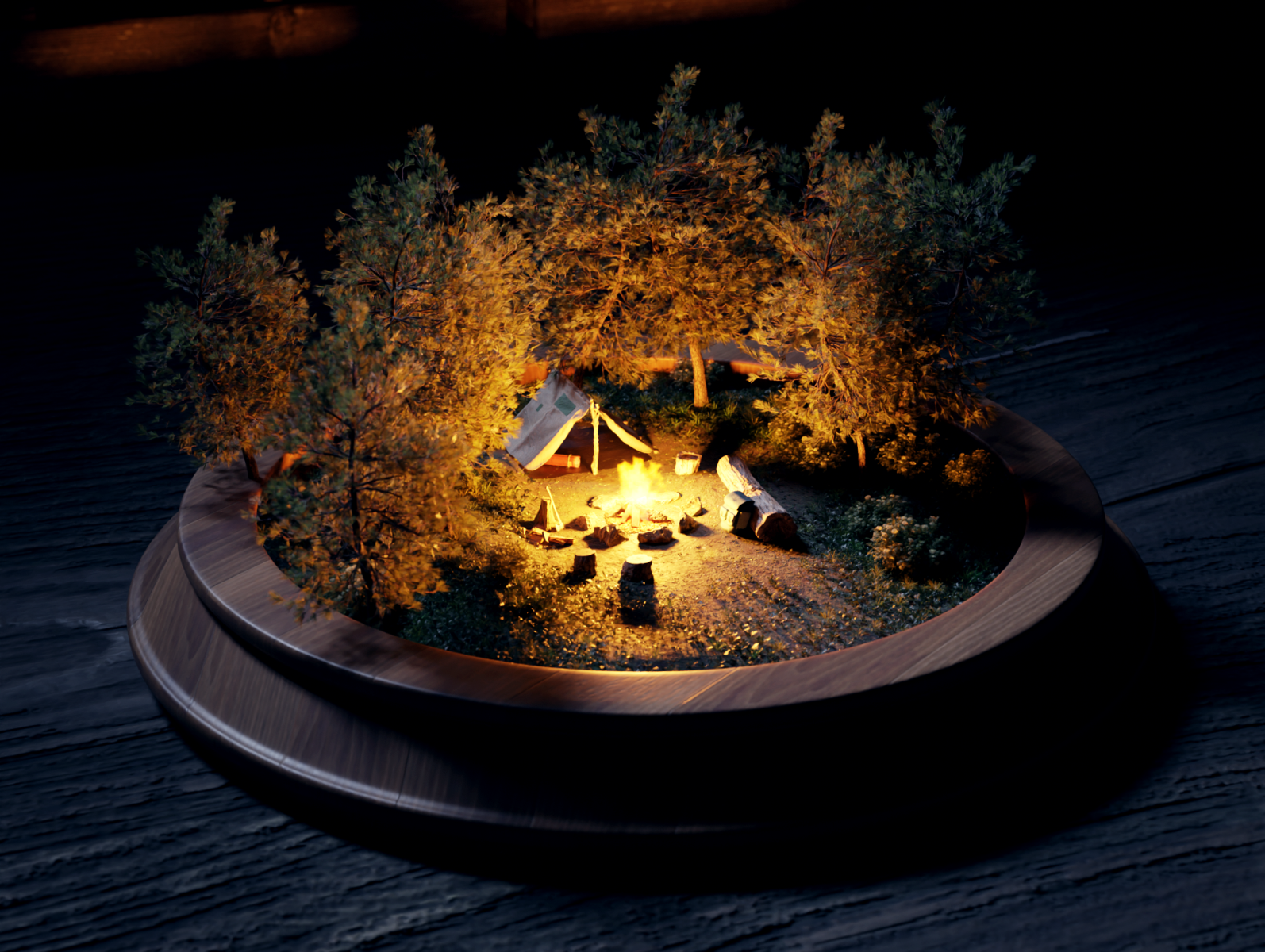 Campfire Miniature by Adapt Animation on Dribbble