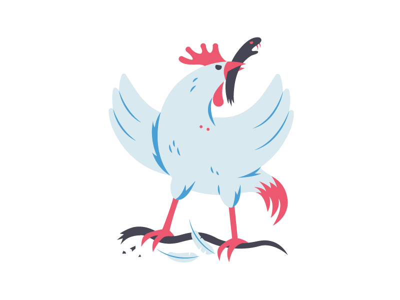 Rooster VS Snake by Thierry Fousse on Dribbble