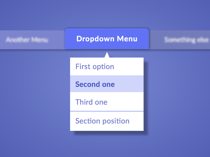 Dropdown Menu 1 by Alex R on Dribbble