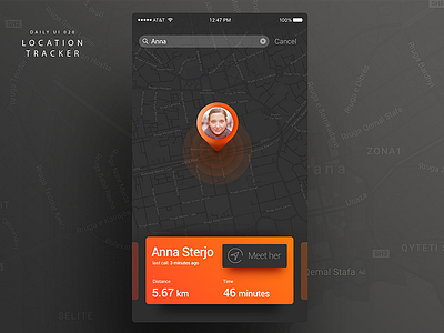 Daily UI #020 Location Tracker by Joan Sterjo on Dribbble