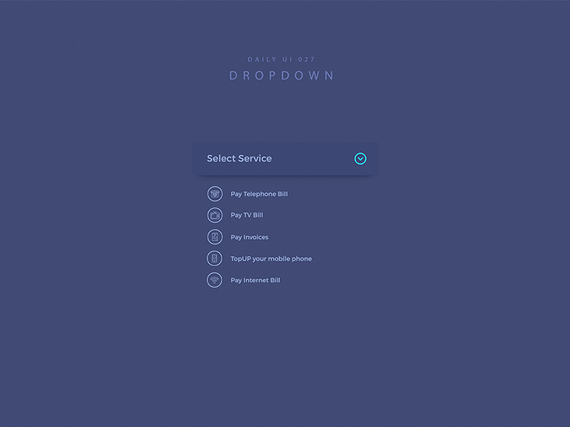 Daily UI #027 Dropdown by Joan Sterjo on Dribbble