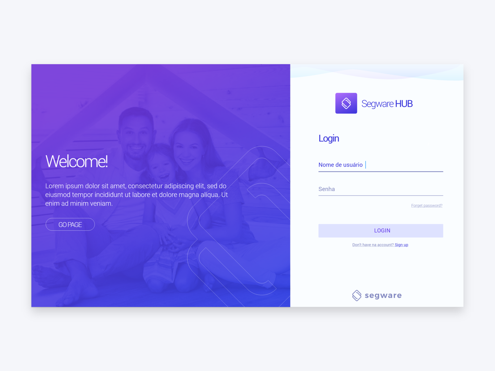 Interface login by Neto Jacinto on Dribbble