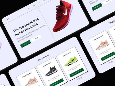 Footwear Website Design by Triveni Vaidya on Dribbble