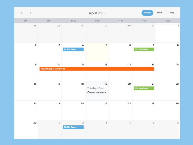 Calendar Concept by Daniel Schifano on Dribbble