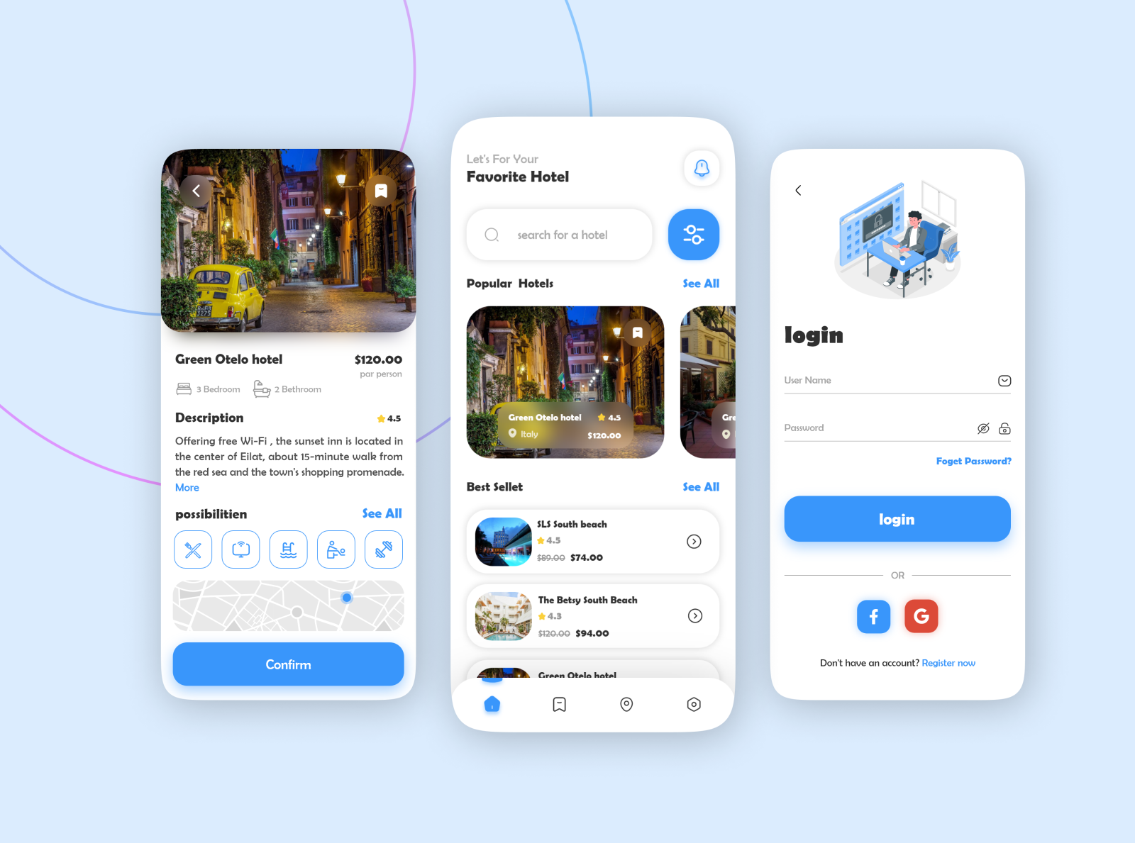 booking app by Rasoul Ahmadian on Dribbble