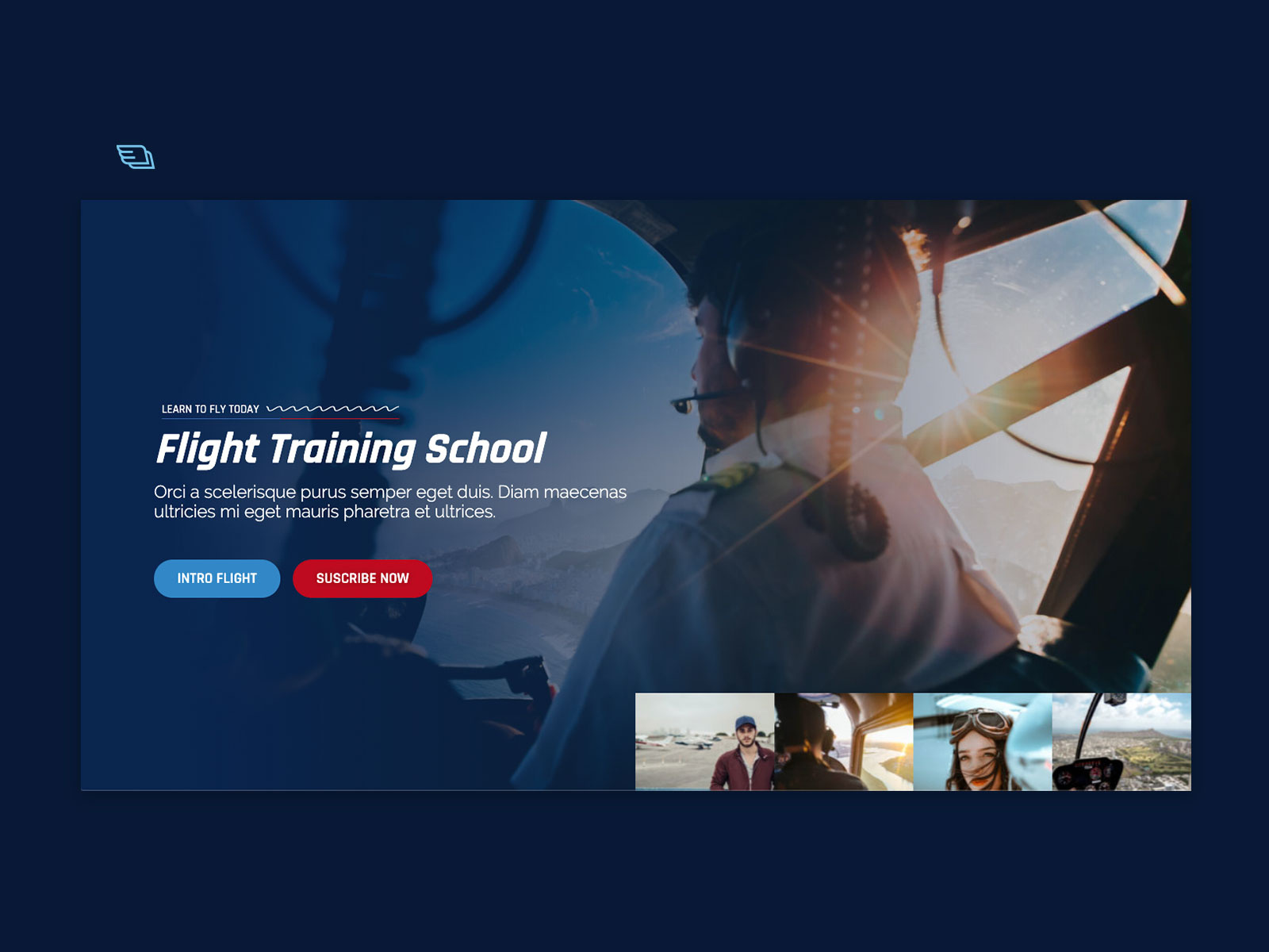 Flight Training School Home by Abel Castillo on Dribbble