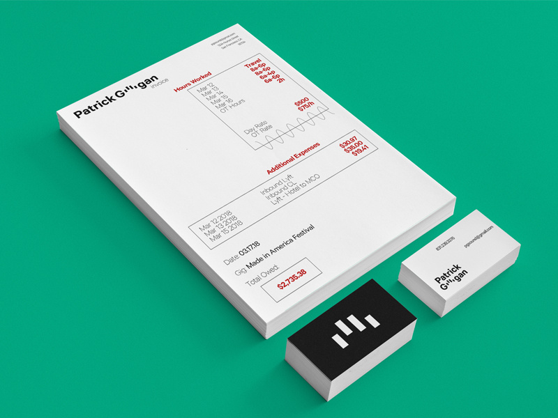 PG Invoice by Home Run Studio on Dribbble