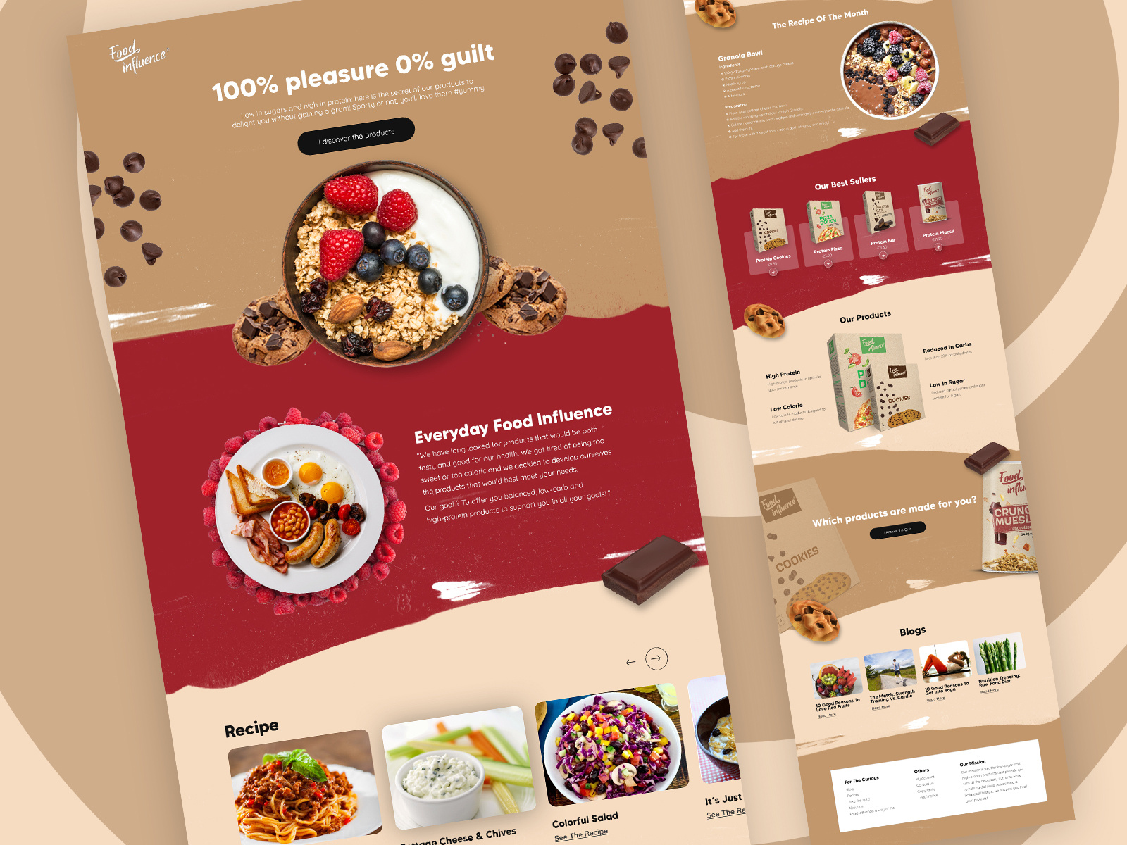 Food Influence website UI X design by Logic Saint on Dribbble