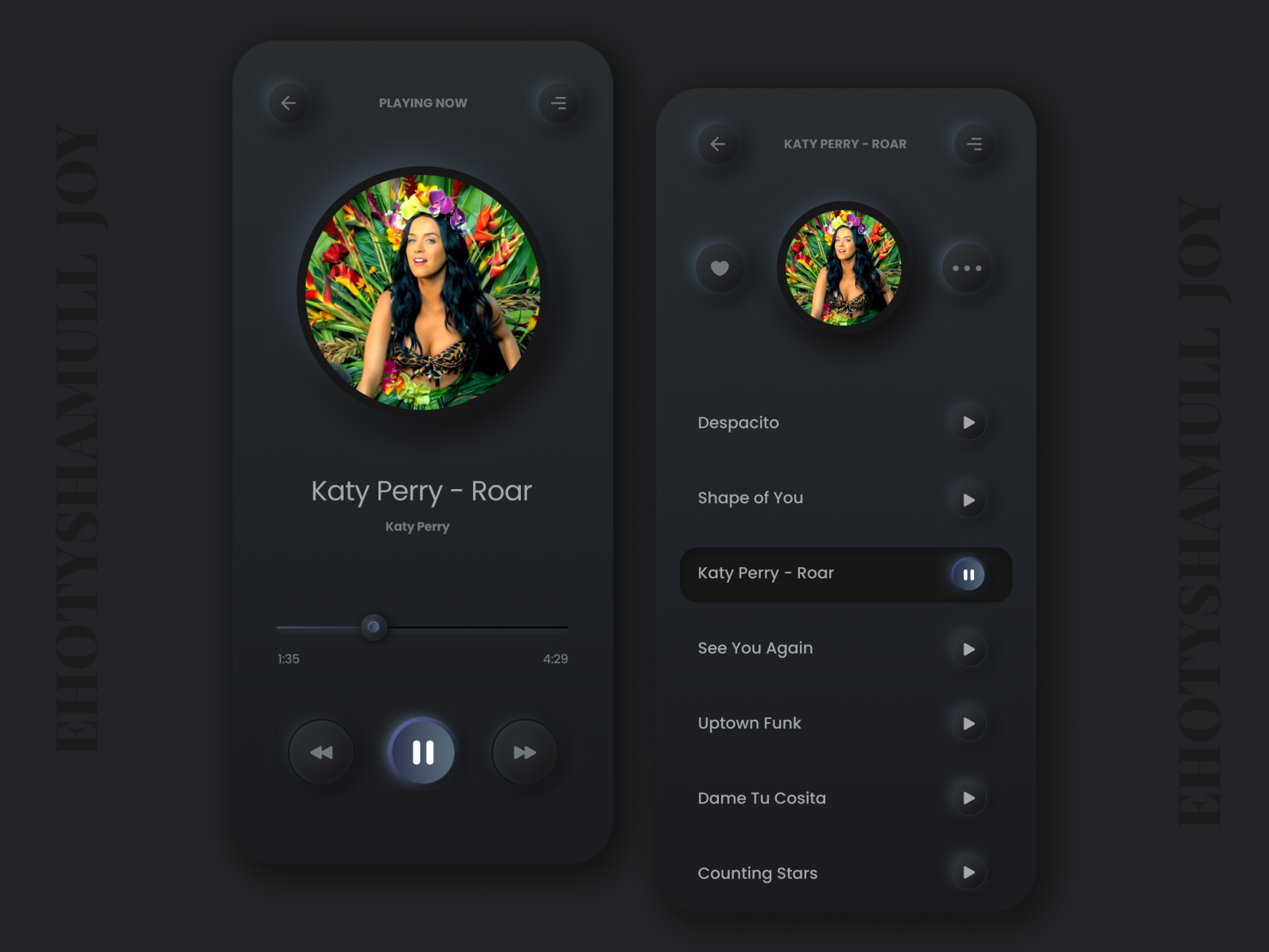 Music app ui kit by JOY on Dribbble