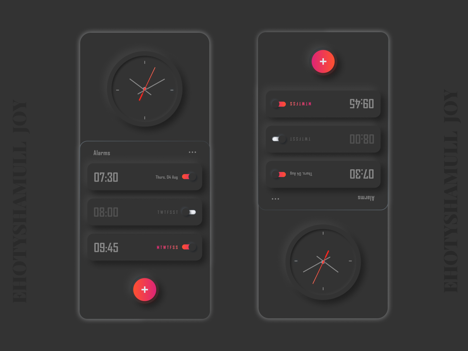 Mobile Alarm Ui Kit by JOY on Dribbble