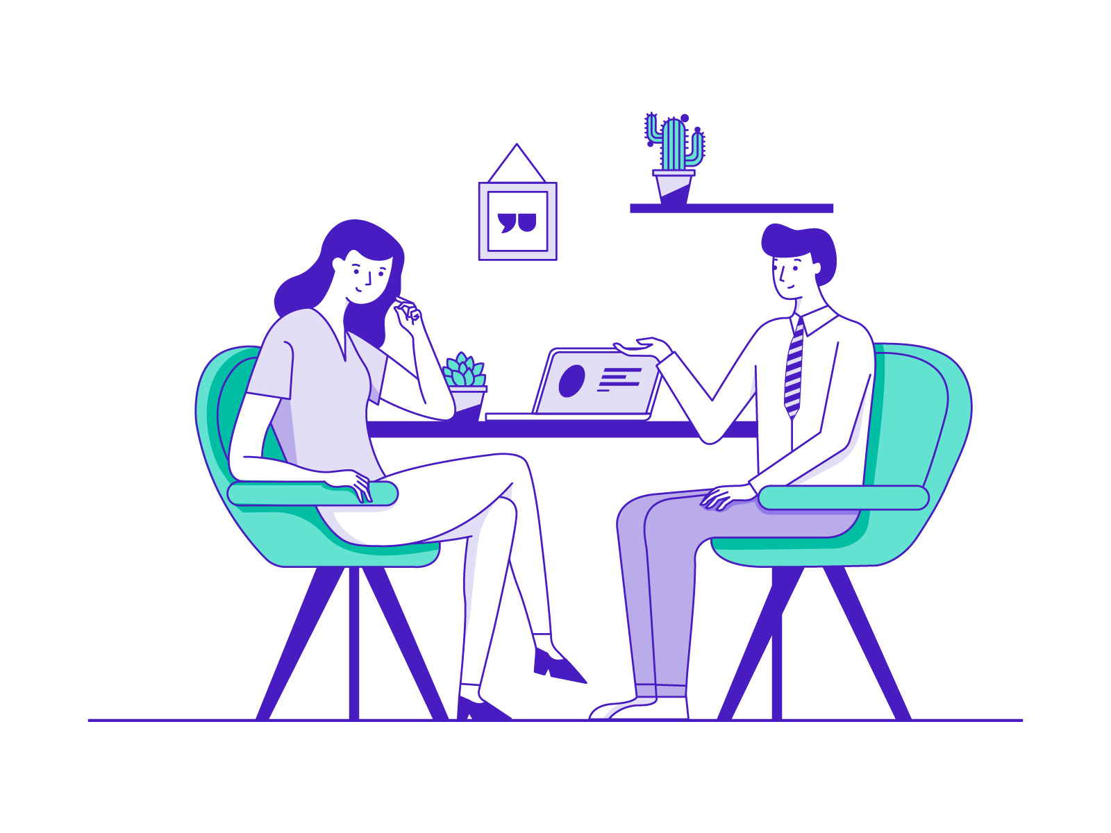 Job interview by Polina Sogolov on Dribbble