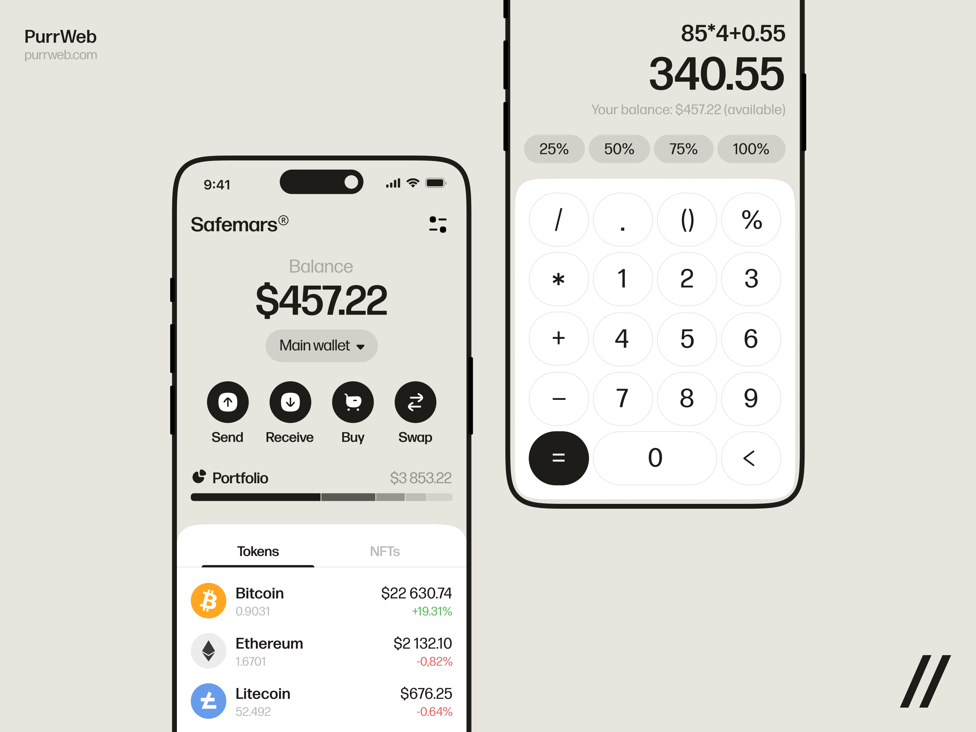 A Cryptocurrency Wallet Mobile iOS App by Purrweb UI/UX Agency on Dribbble