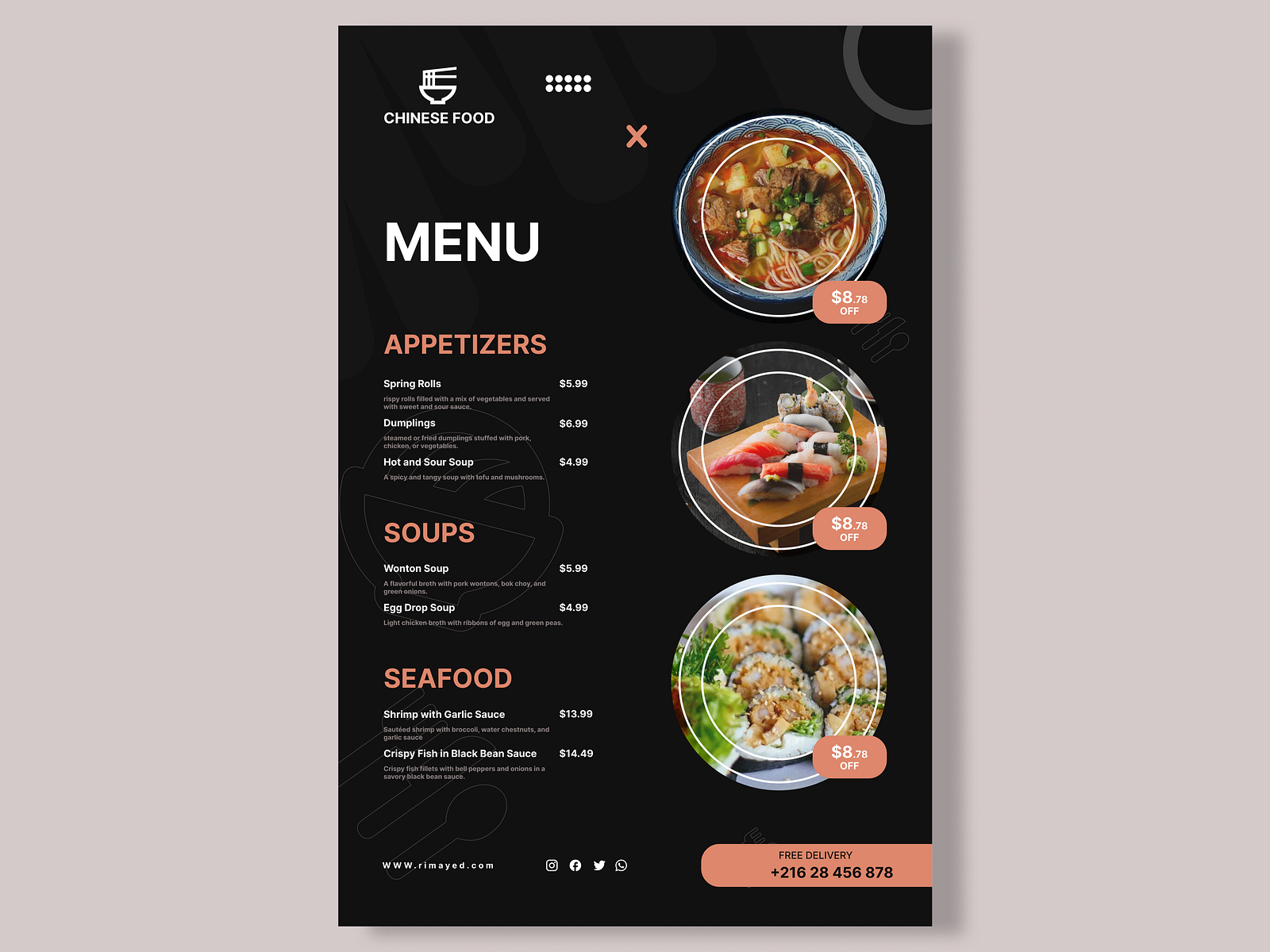 DailyUI 43: Food Menu Items by Rim Ayed on Dribbble