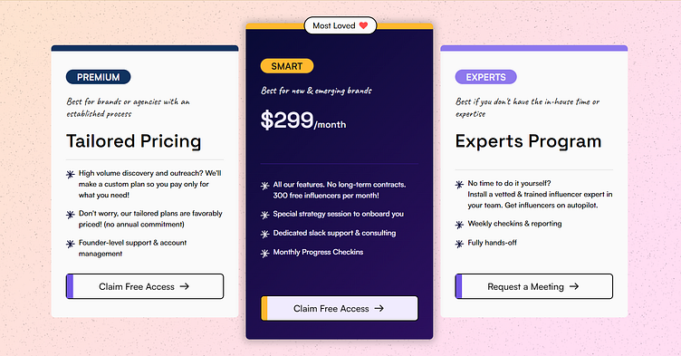 SAAS Pricing Cards Section by Jahid Aktar on Dribbble