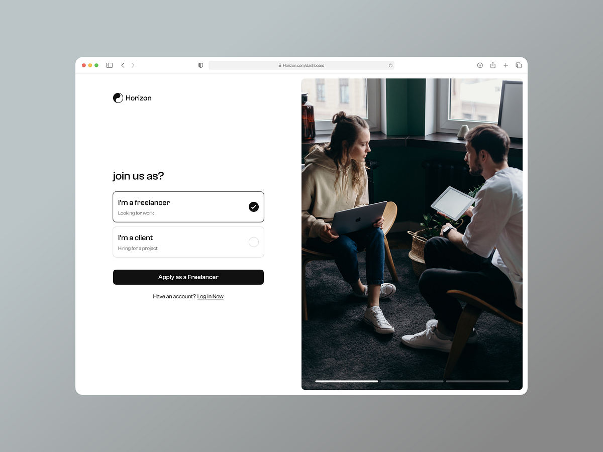 Horizon - Sign Up Flow Design by Mohammed Sobhy on Dribbble