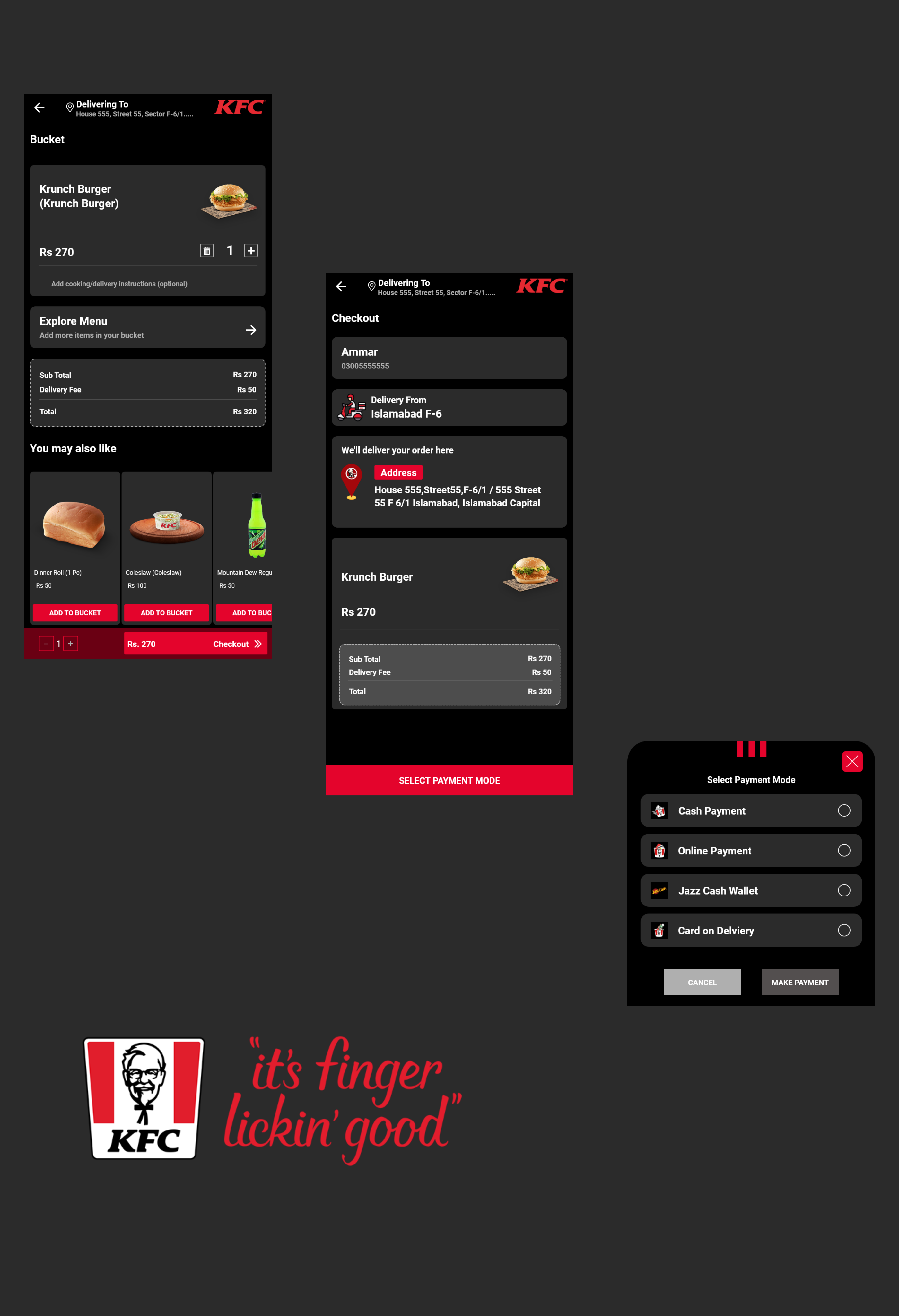 KFC App Design by Ammar on Dribbble