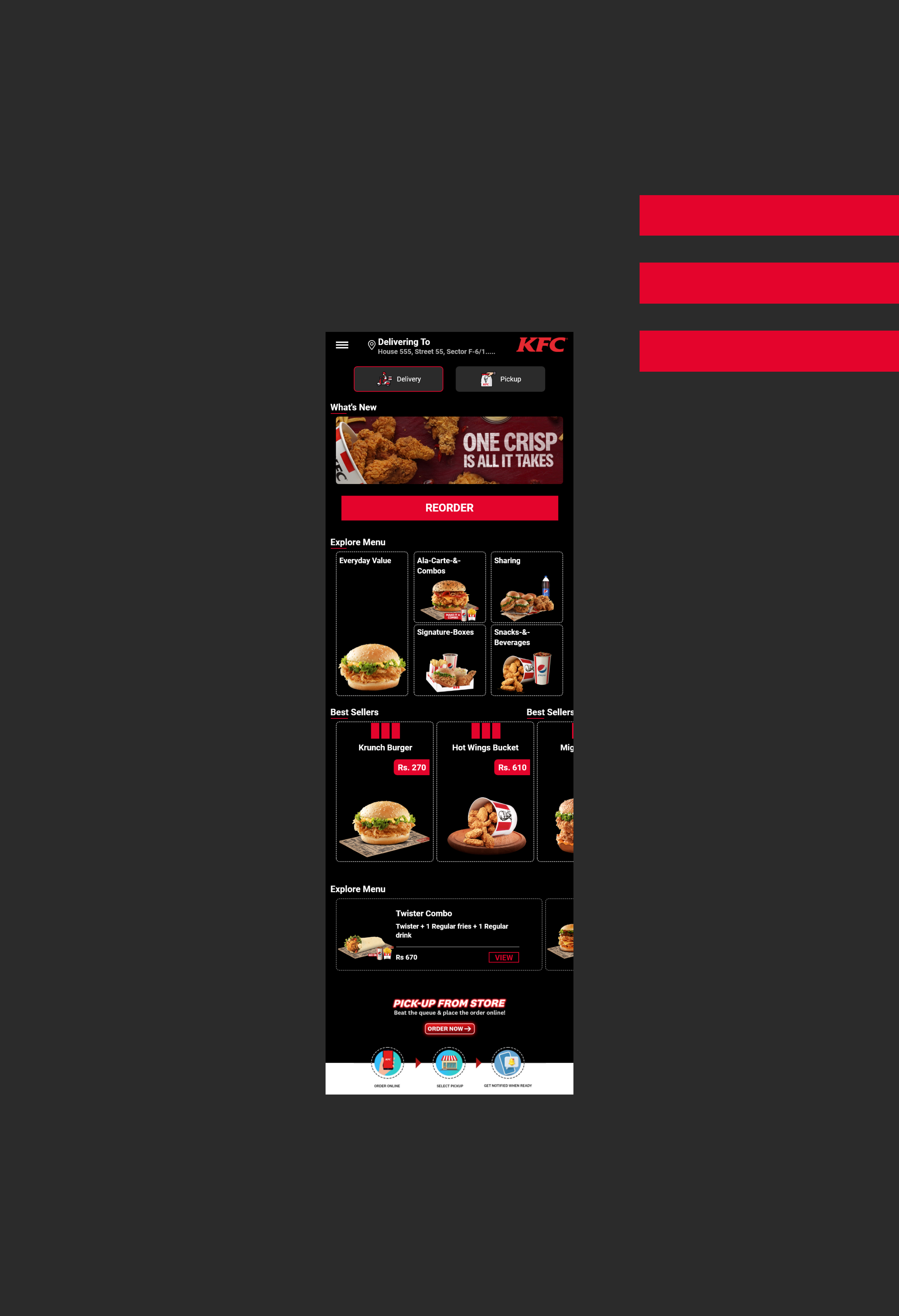 KFC App Design by Ammar on Dribbble