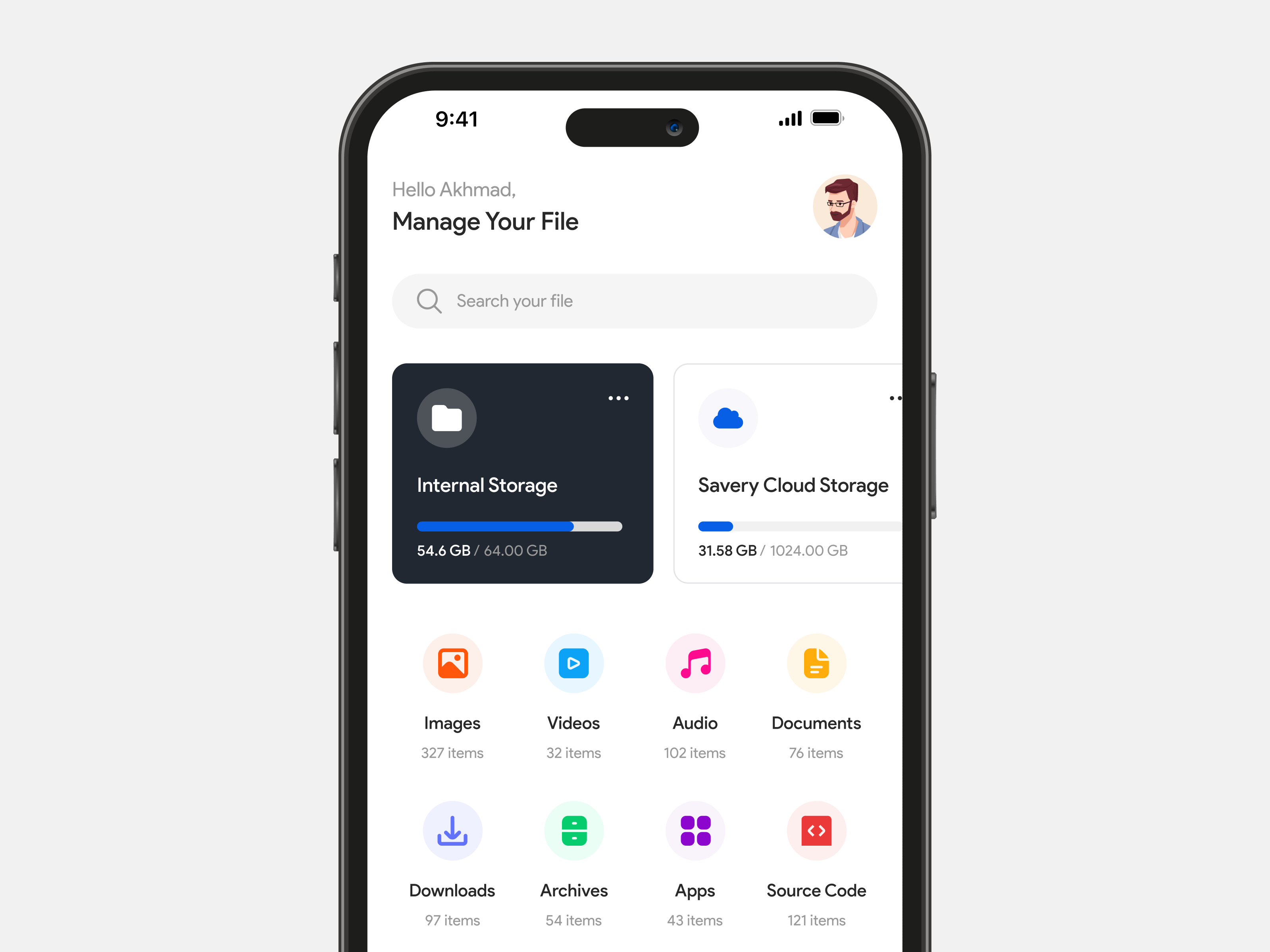 Savery - File Manager Mobile App Design by Akhmad Maariz on Dribbble