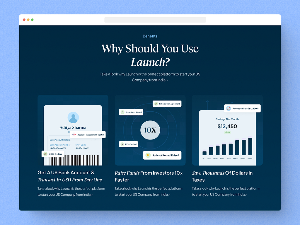 Benefits Section UI by Prathamesh Agrawal on Dribbble