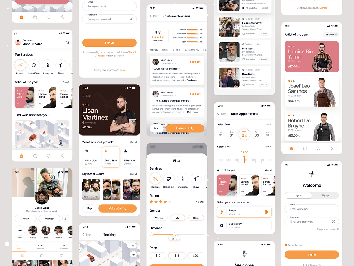 Barber App designs, themes, templates and downloadable graphic elements ...