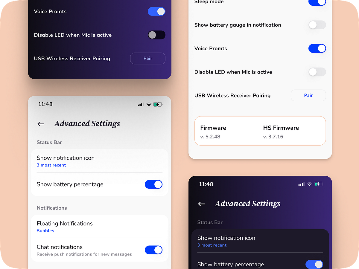 Browse thousands of Settings UI images for design inspiration | Dribbble