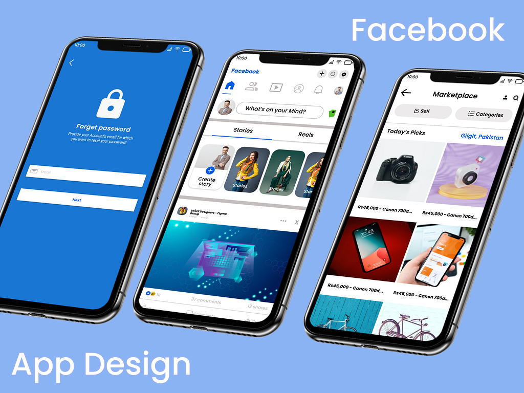 Facebook App Design In Figma by Tahir Ali on Dribbble