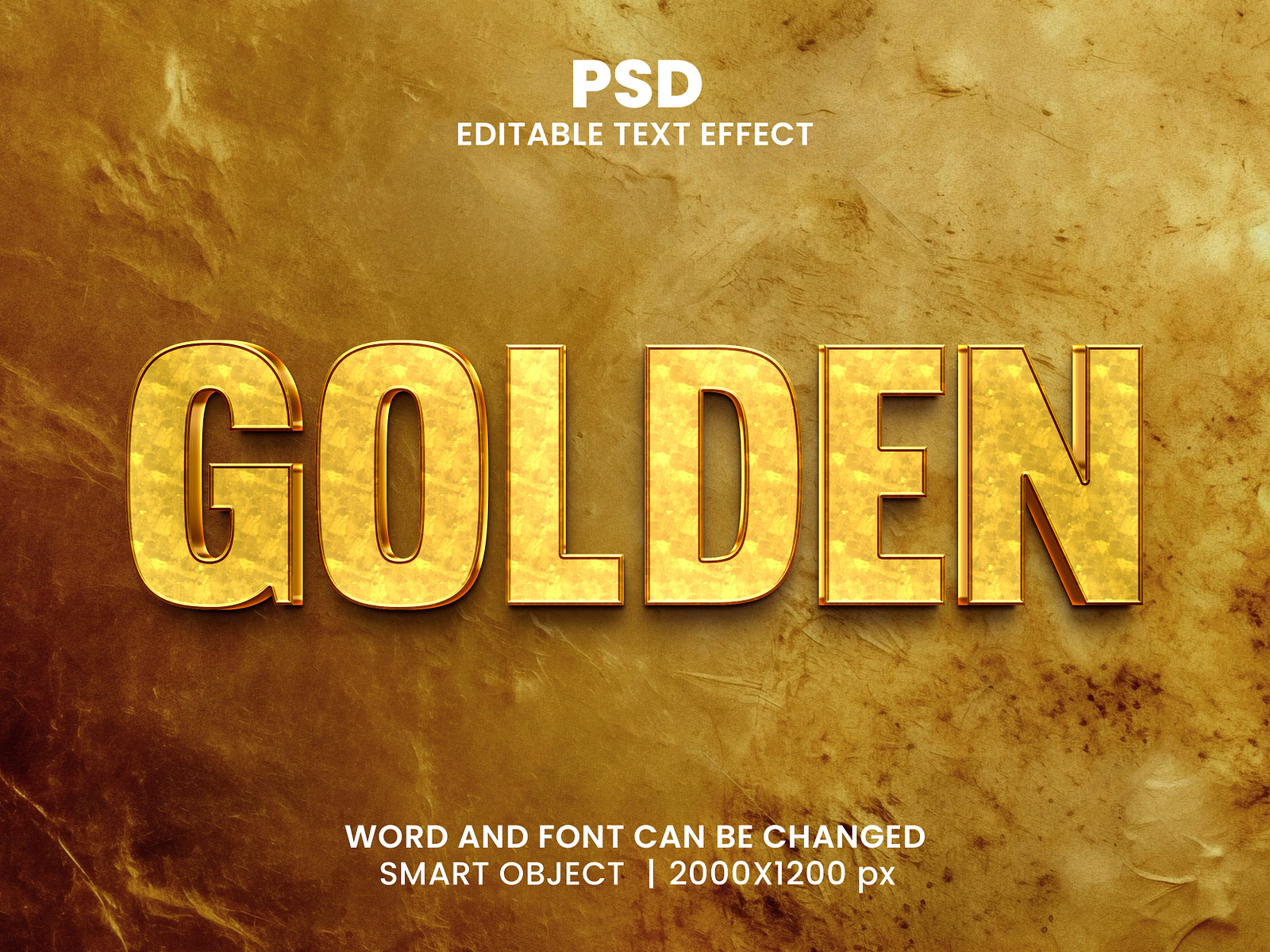 Golden luxury 3D editable text effect design by Bdrobin on Dribbble