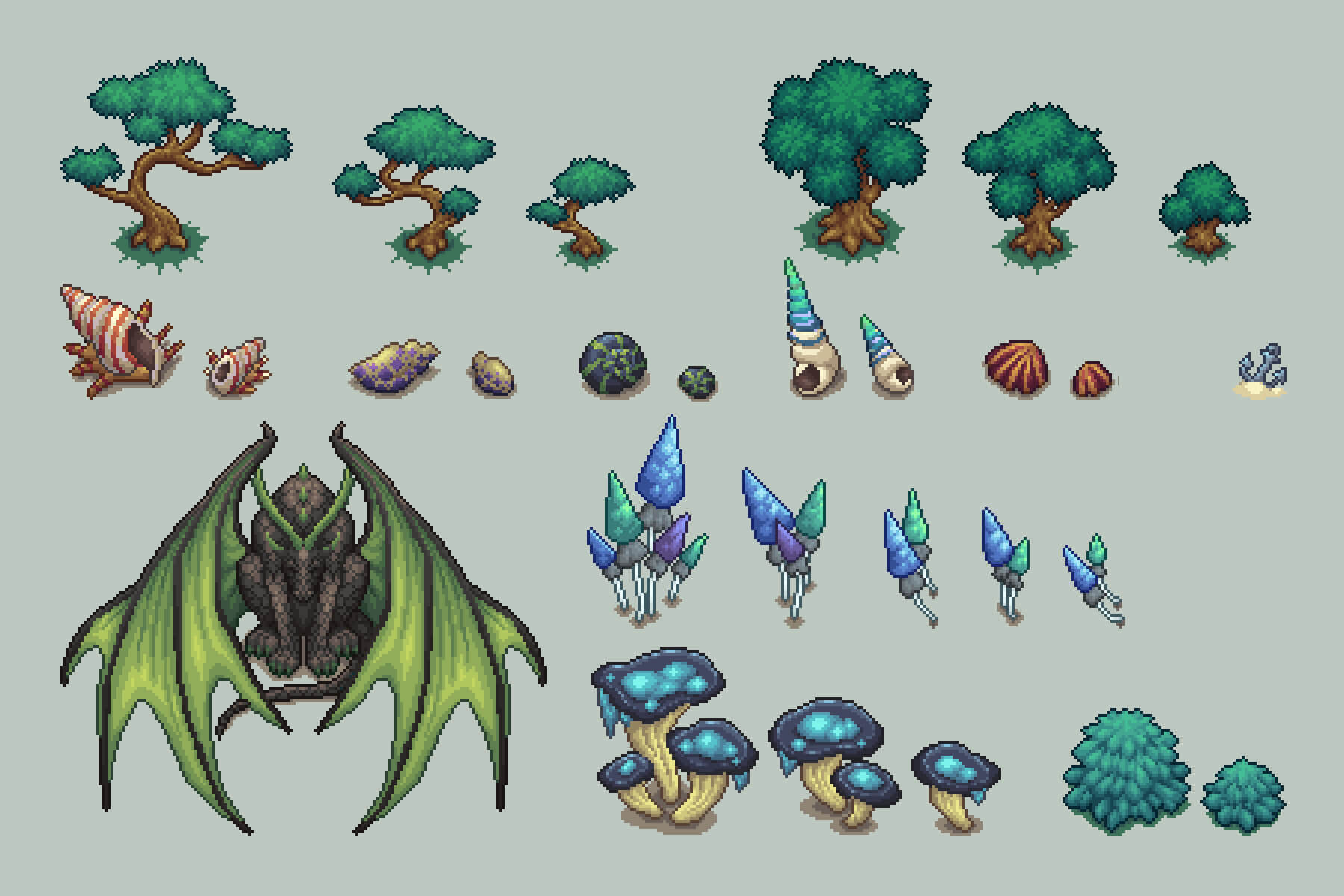 Rocky Top-Down Tileset Pixel Art for RPG by 2D Game Assets on Dribbble