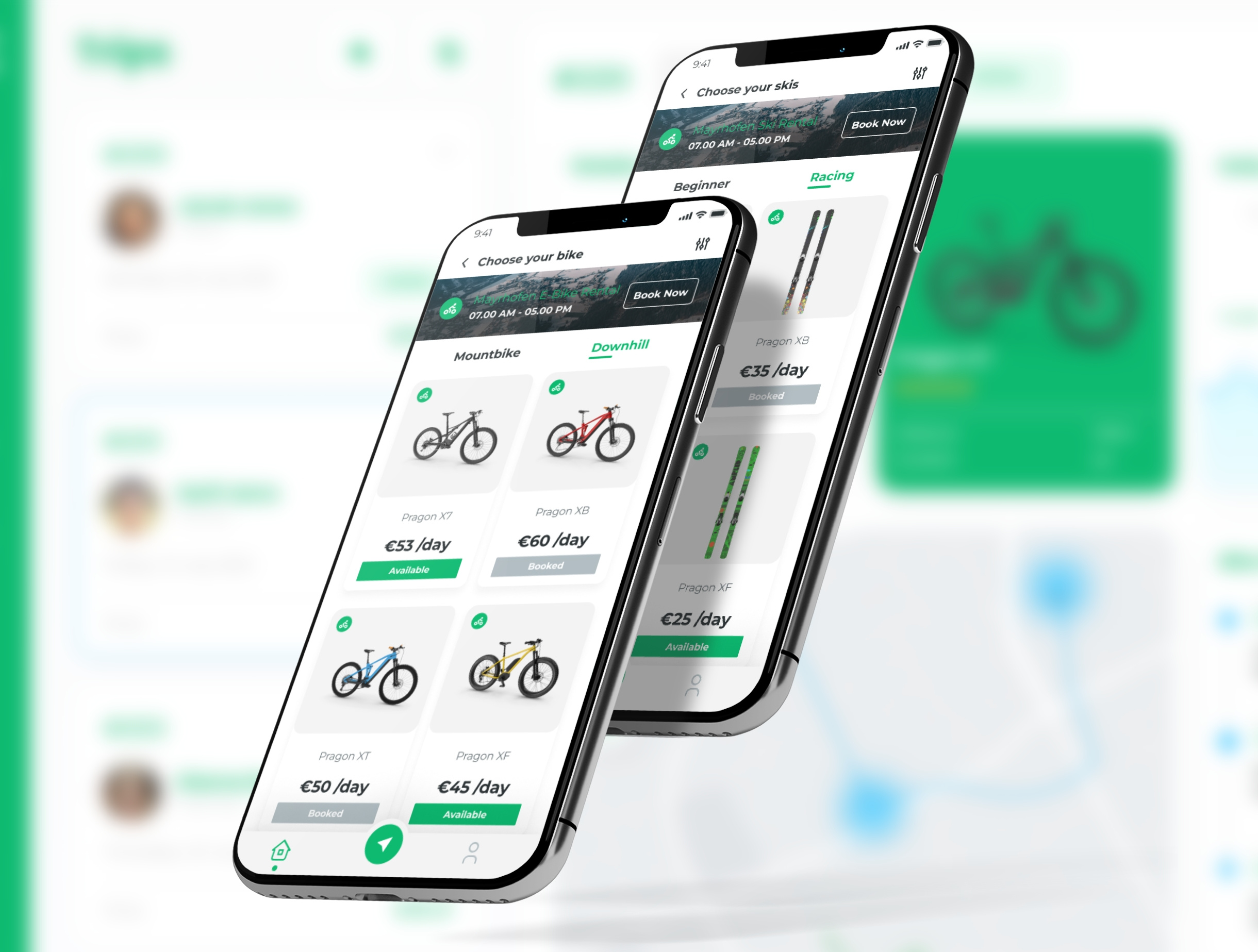 e-Bike Rental app by Radek on Dribbble