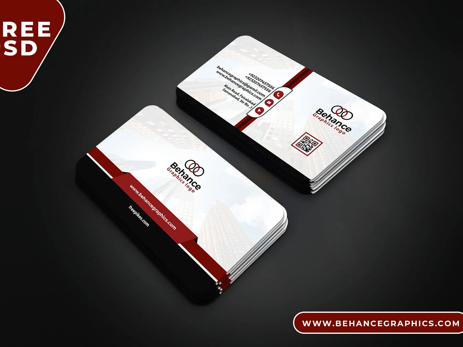 Premium Business Card Free PSD Download by Graphic Cook on Dribbble