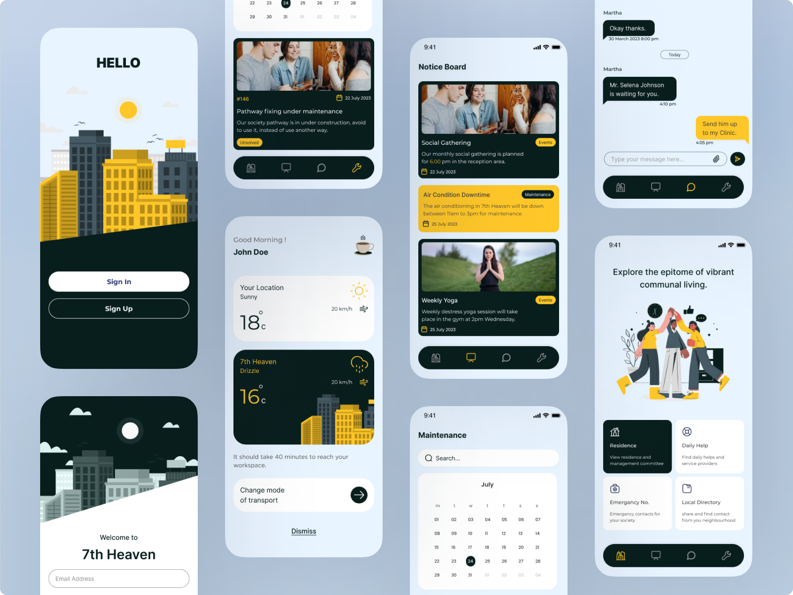 7th Heaven Building Management UI by VitalDesignLab⭐️ on Dribbble