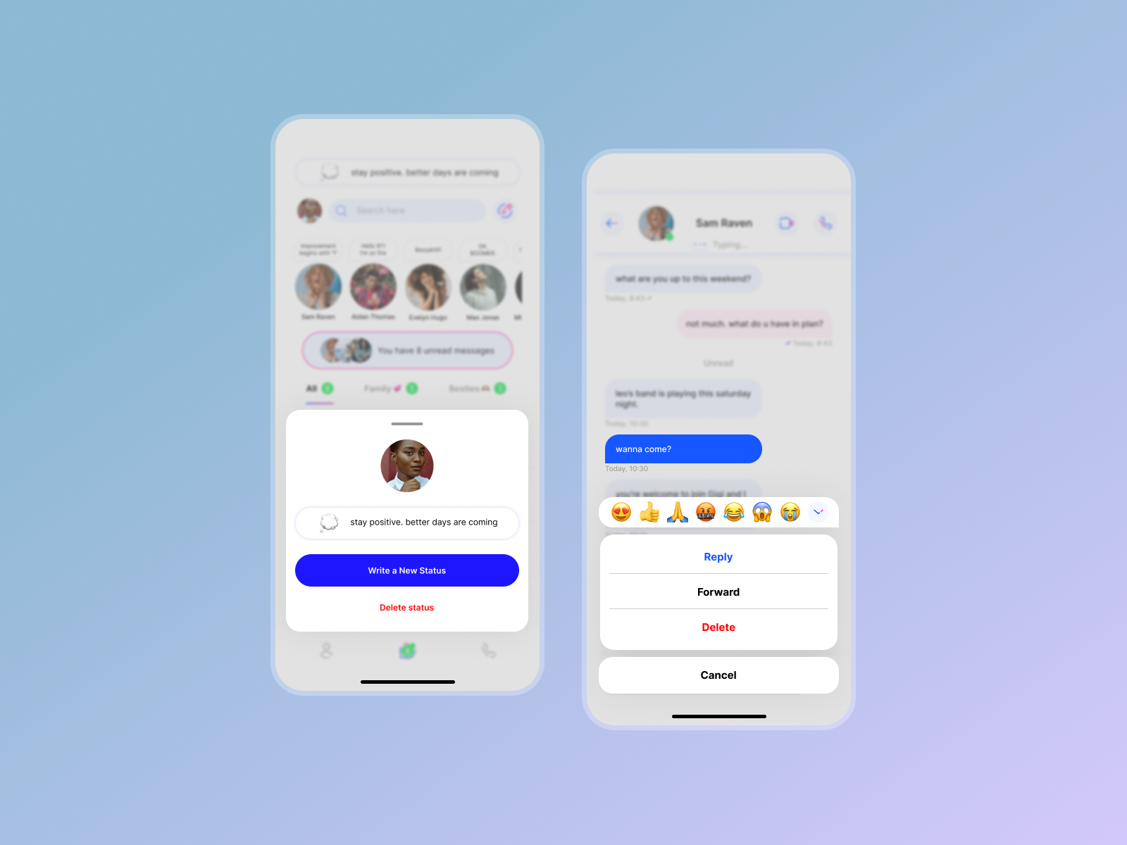 Messaging App Design by Jessica Ledbetter on Dribbble