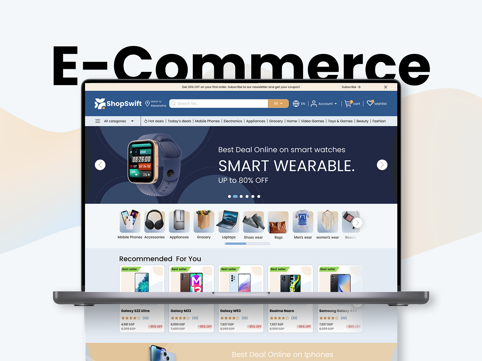 E-commerce website by Mazen Mohamed on Dribbble