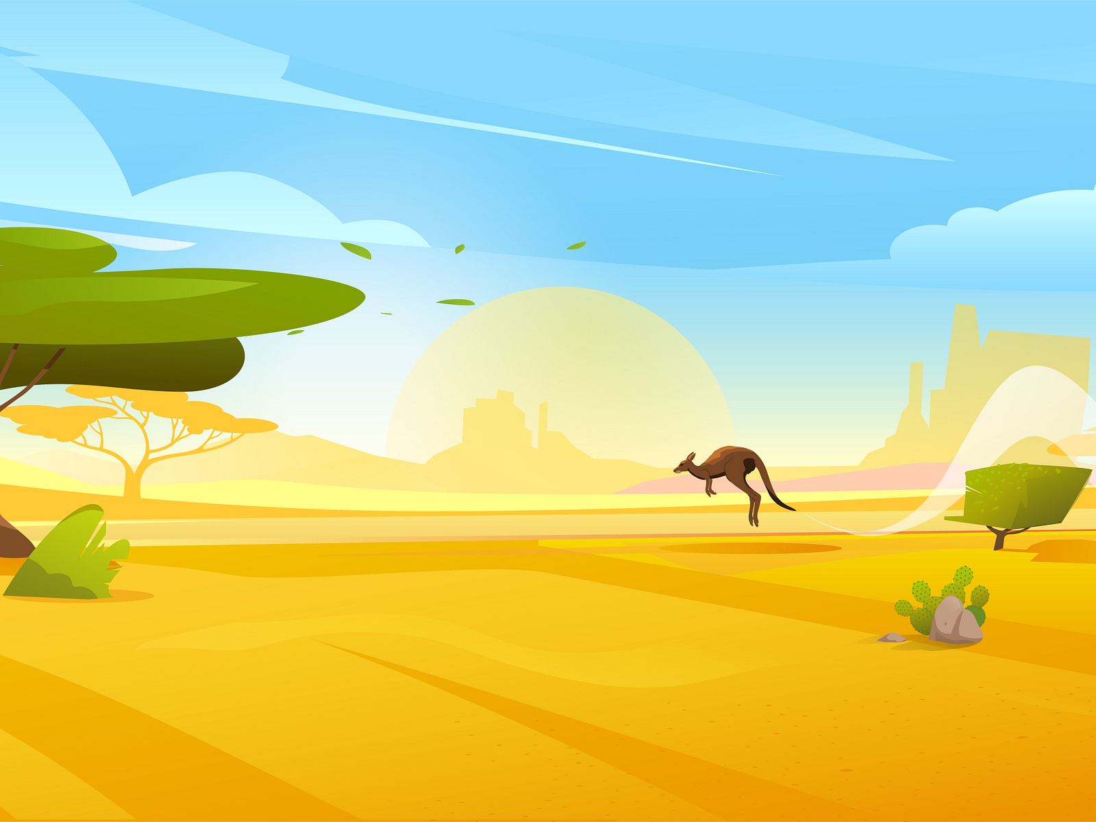 Australia Cartoon Background by Cartoonsco on Dribbble
