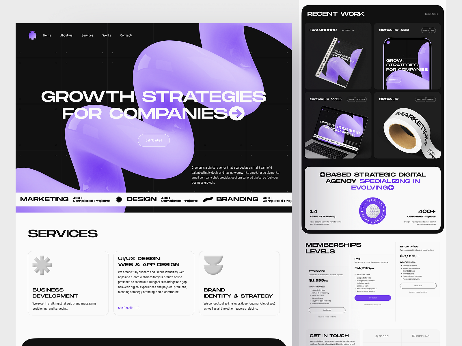 Subscription-based Creative Agency Landing Page by Virgiawan Listanto ...