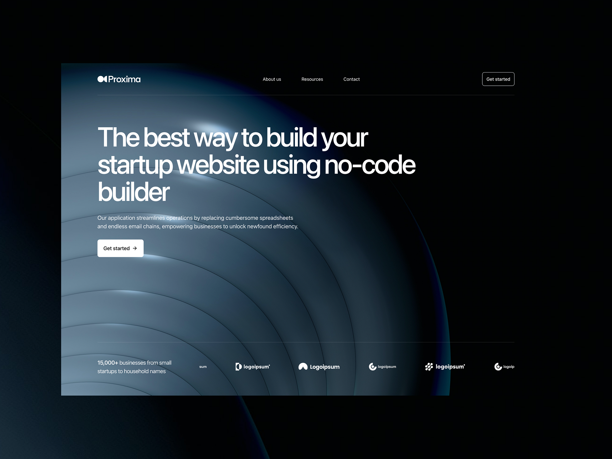 Proxima website template by Ignas Lunėnas for Ycode on Dribbble